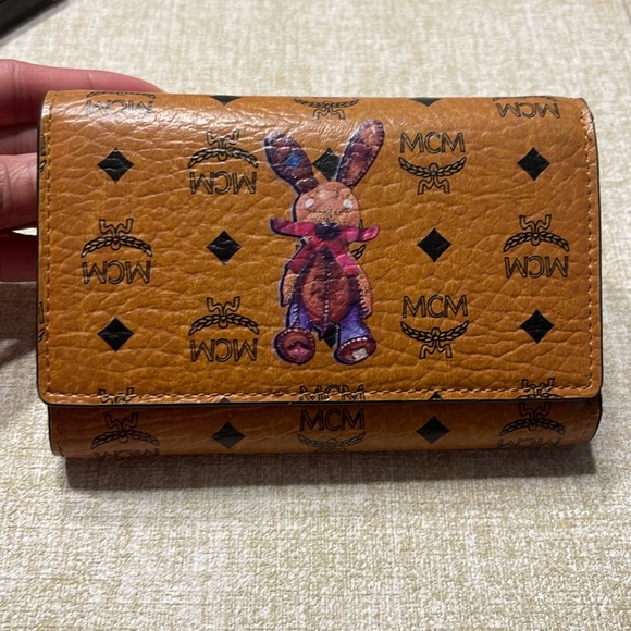 MCM | Bags | Mcm Limited Edition Visetos Cognac Bunny Wallet | Poshmark